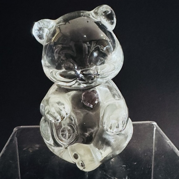 Fenton | Art | Fenton Clear Glass Bear Paperweight Figurine June ...